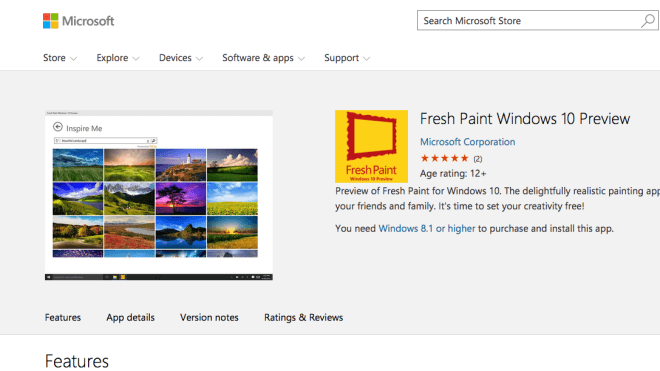Microsoft veröffentlicht Vorschau für Fresh Paint für Windows 10