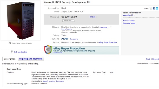 Xbox 3: Angebliches Durango-Devkit war auf eBay - WinFuture.de