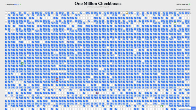 Der neueste Internettrend: Eine Million Checkboxen anklicken - WinFuture.de