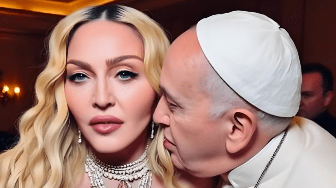 KI-Skandal: Madonna posiert intim mit dem Papst [Bilder]