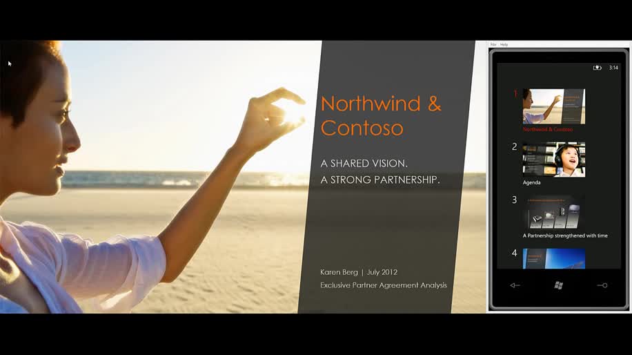 Vorführung der Office-Remote-App für Windows Phone 8