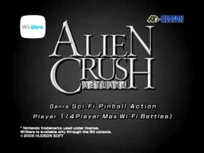 WiiWare: Alien Crush Returns