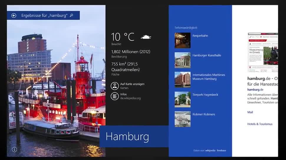 Bing Highlights - Bing Smart Search für Windows 8.1